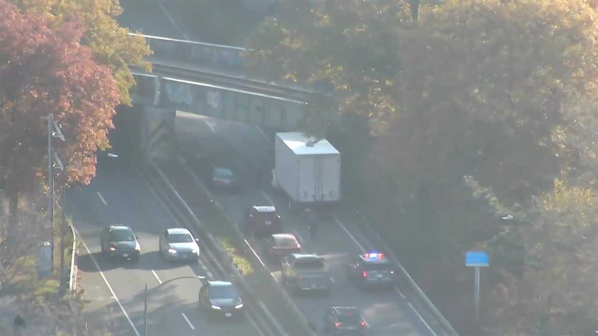 Truck 'Storrowed' while protest ongoing on next bridge in Boston