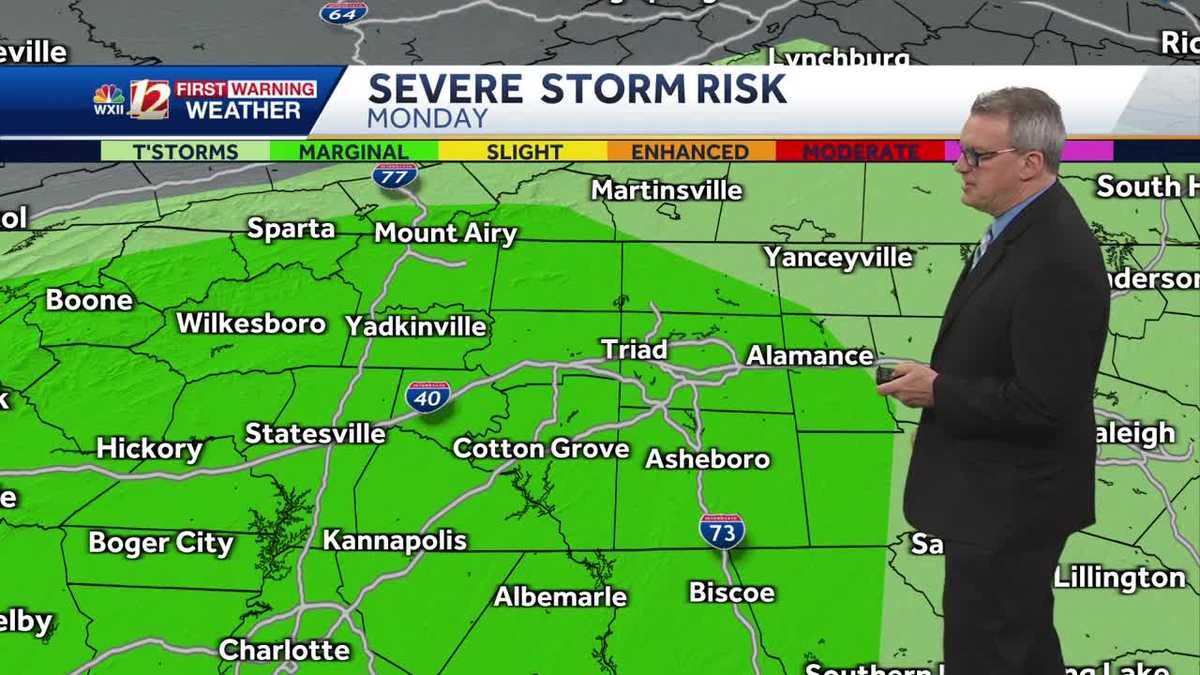 WATCH: Severe storm risk for late Monday
