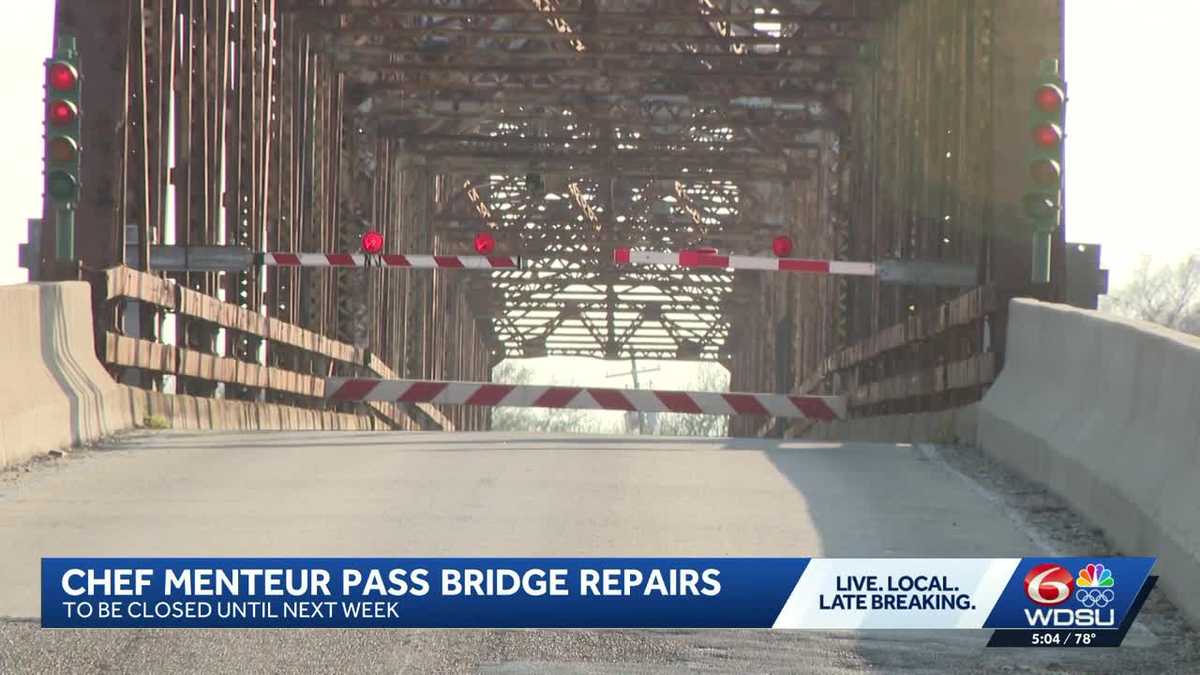 Chef Menteur Pass Bridge in New Orleans closed for repairs