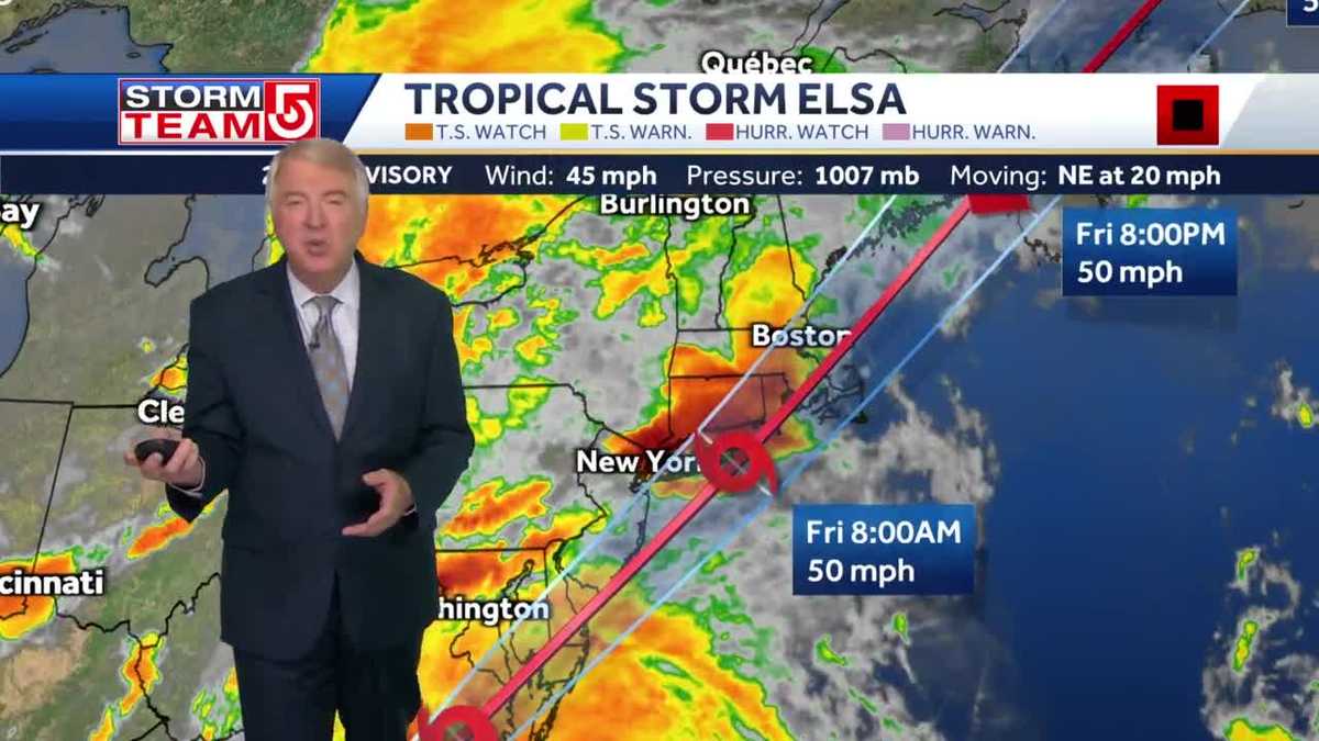 Video: Here's how much rain Elsa could bring to Massachusetts