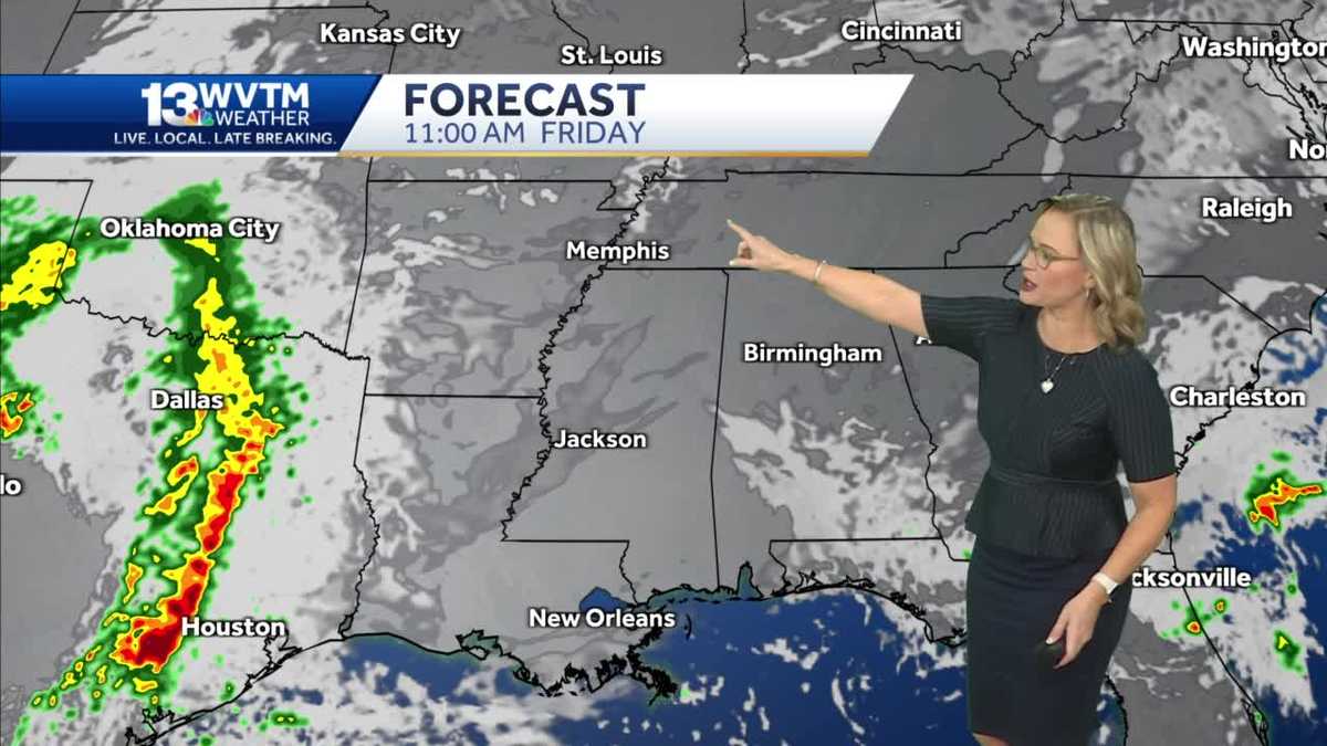 The next chance for rain arrives in central Alabama this weekend