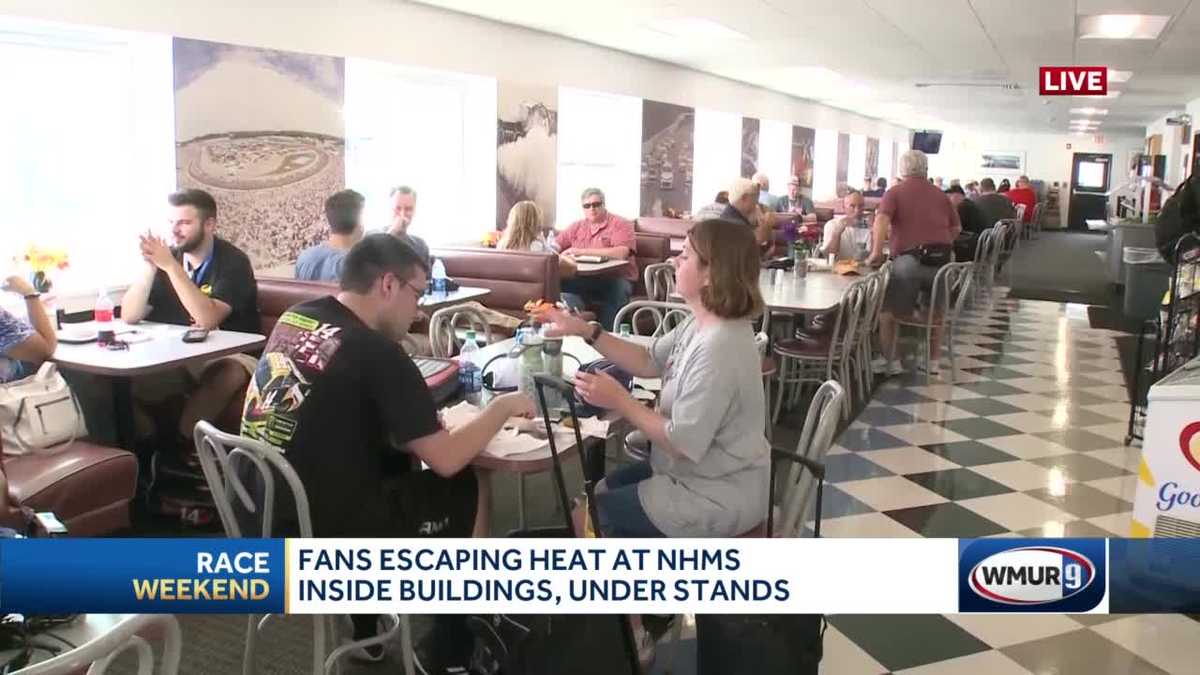 Fans at NHMS seek relief from heat