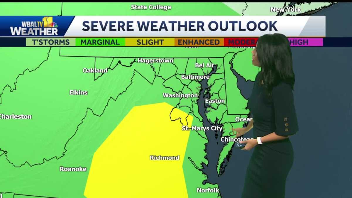 Baltimore Weather: Chances for strong, severe thunderstorms