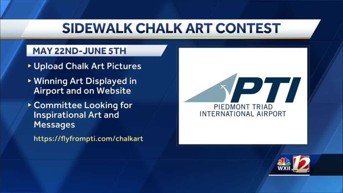 PTI Airport holding inspirational sidewalk chalk art contest