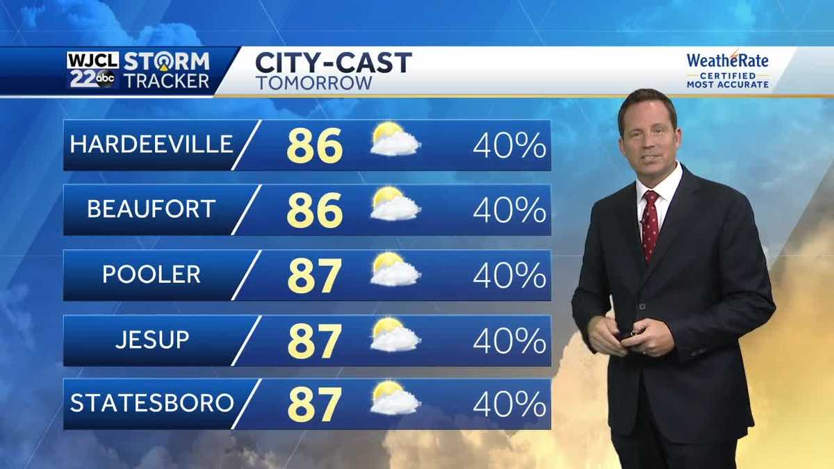 Rain chances dip, humidity hangs around