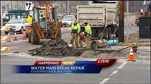 Water main break closes portion of Metcalf