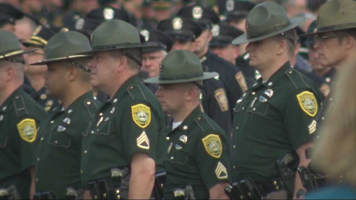 First responders line up to honor fallen officer