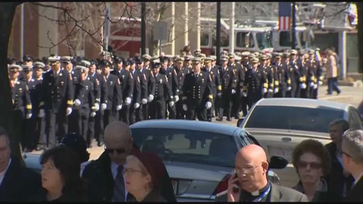 Thousands gather for fallen firefighter funeral Thousands gather for fallen firefighter funeral