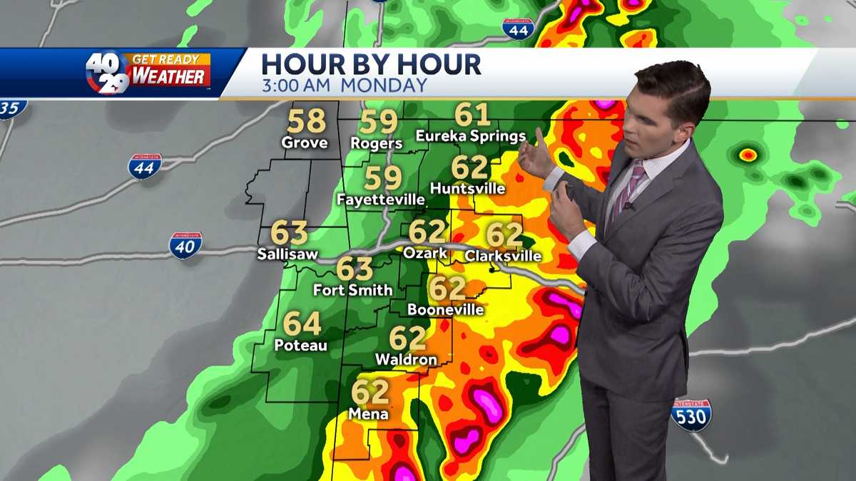 Foggy Sunday morning; showers/storms tonight