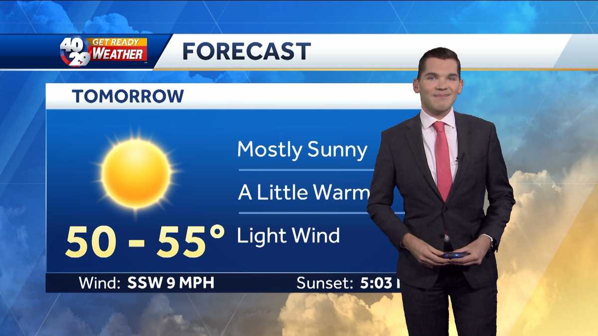 Clouds breaking; another chilly Wednesday morning