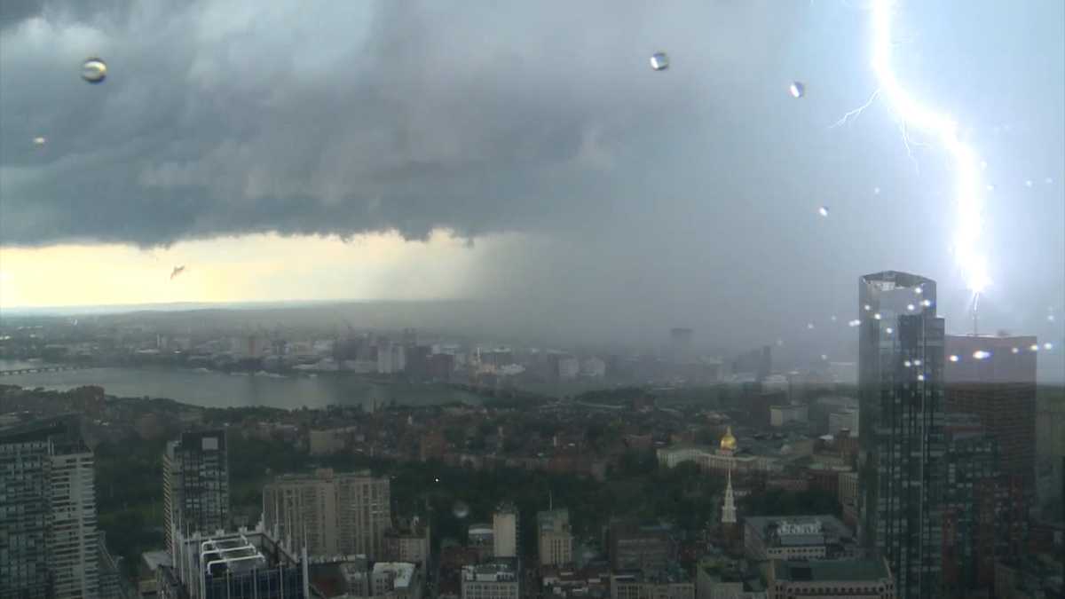 Severe thunderstorms bring lightning, hail to Massachusetts Saturday