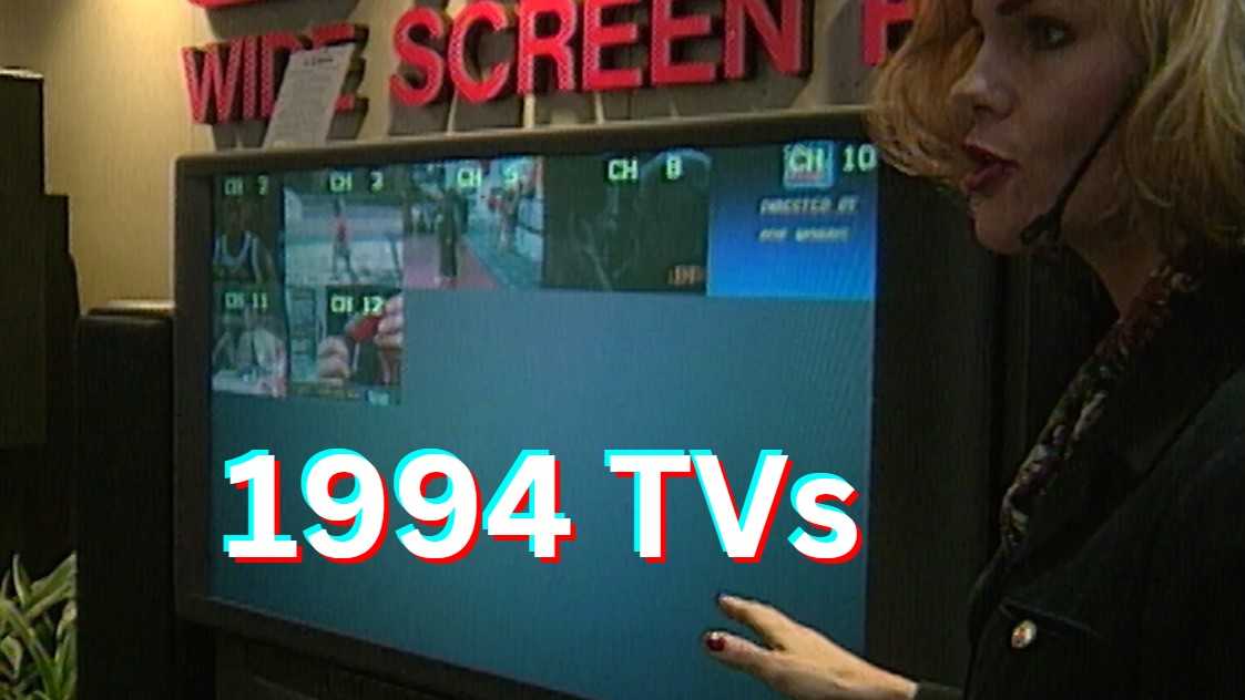 Hi-tech 1994 TVs were widescreen, and some even had an attached VCR.