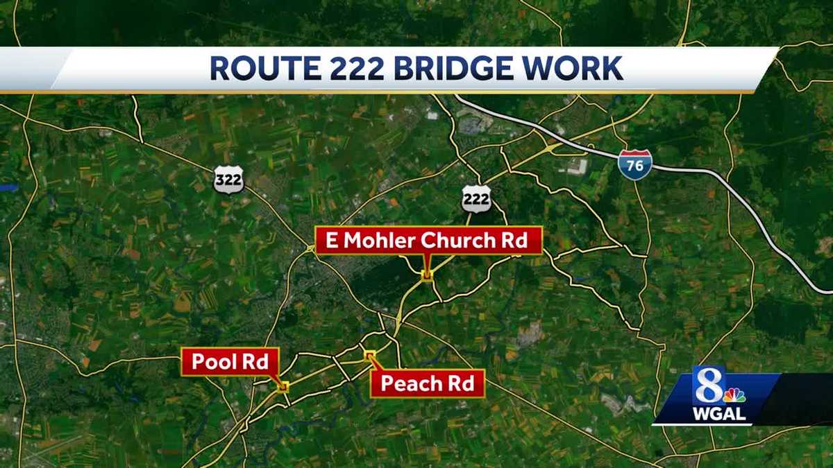 Bridge work could impact Route 222 traffic for months