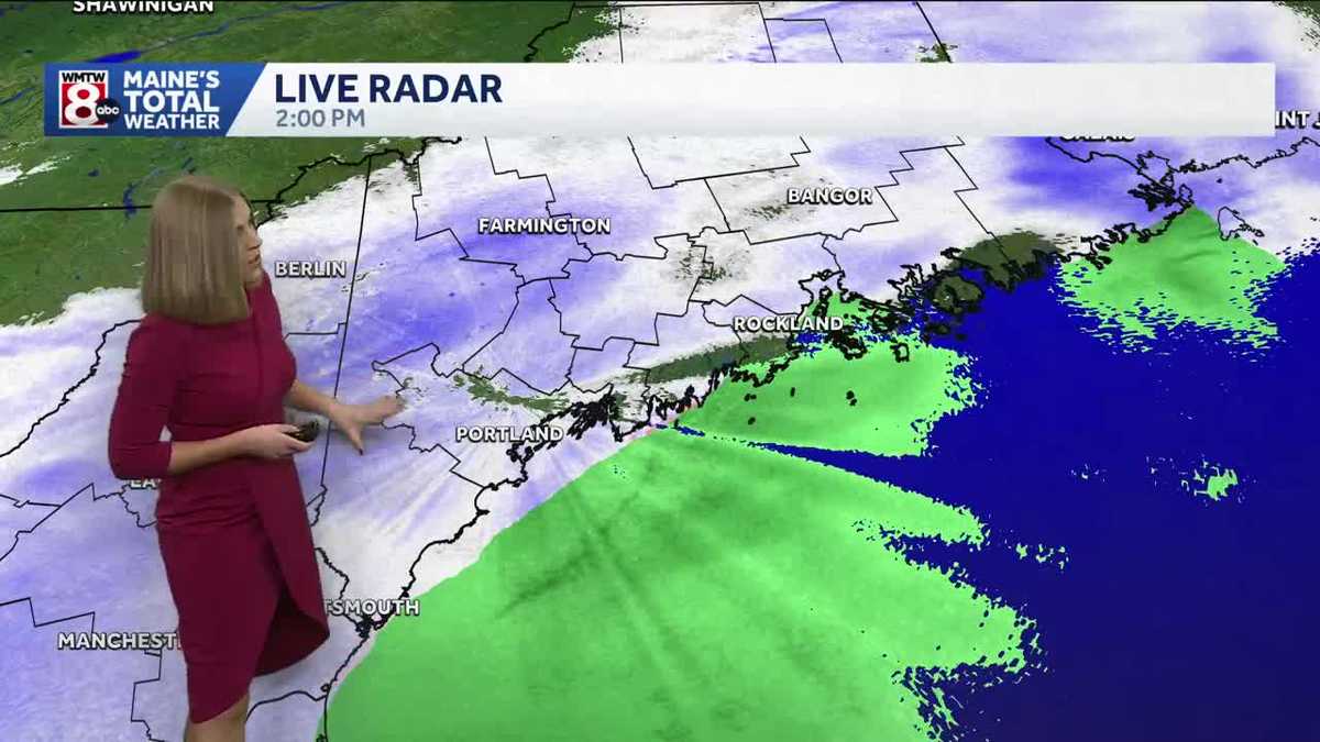 Snow piling up in Maine with storm set to intensify in evening