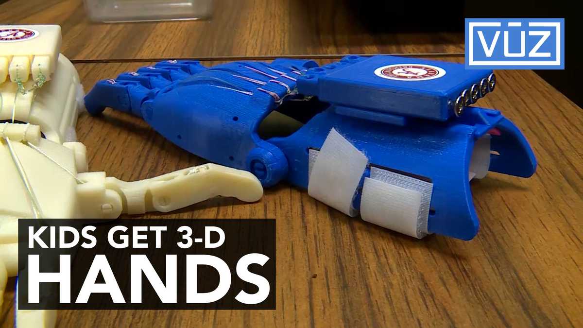 Engineering students create prosthetic hands for kids in need