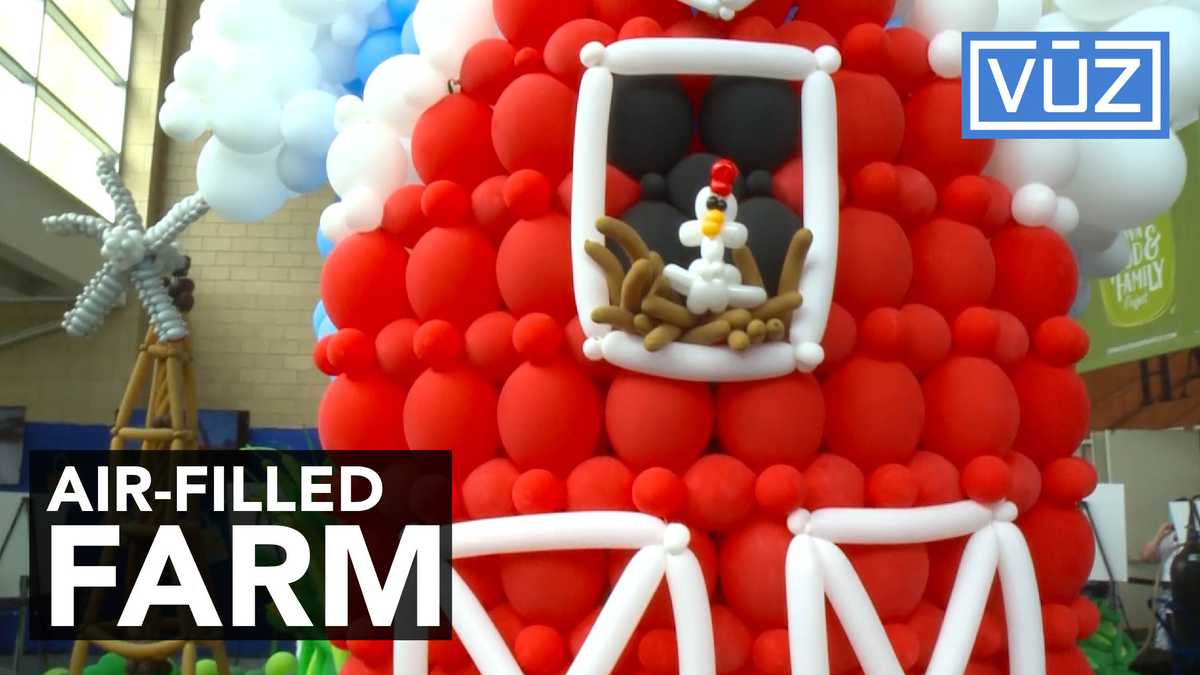 Iowa couple creates balloon sculpture masterpiece