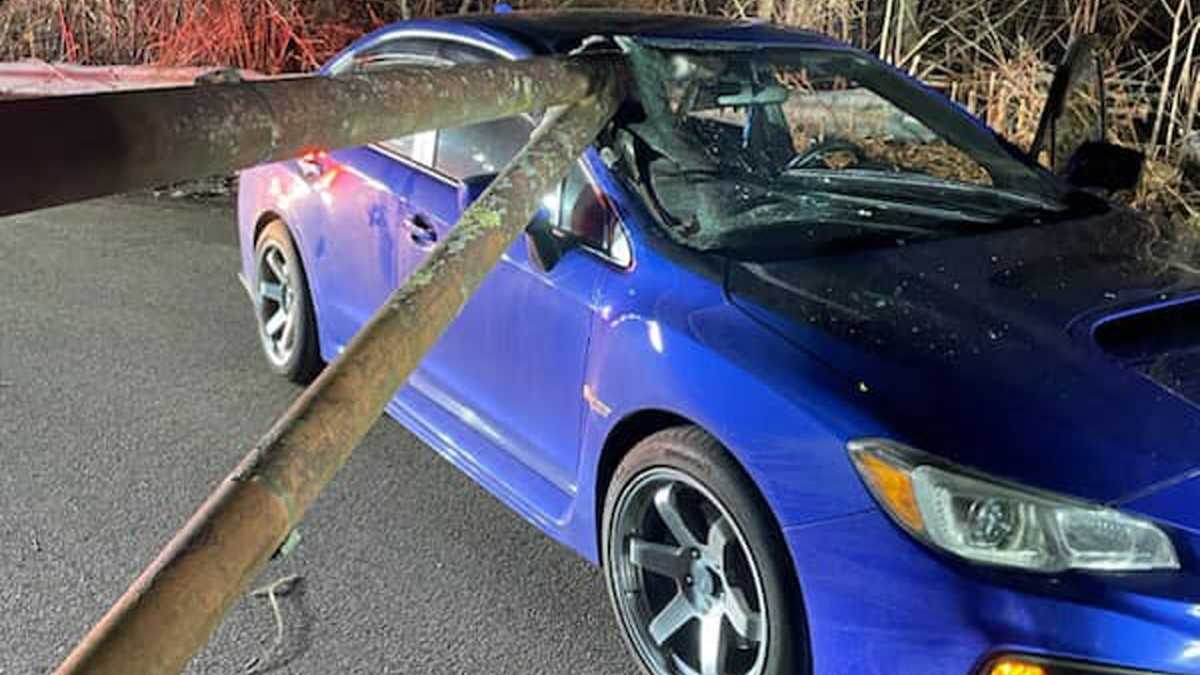 Driver talks about close call after crashing into barrier gate near ...