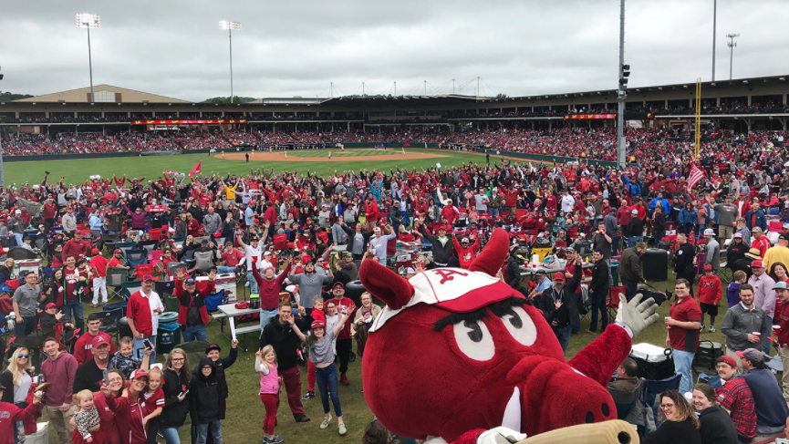 Hogs win first game of NCAA Regional
