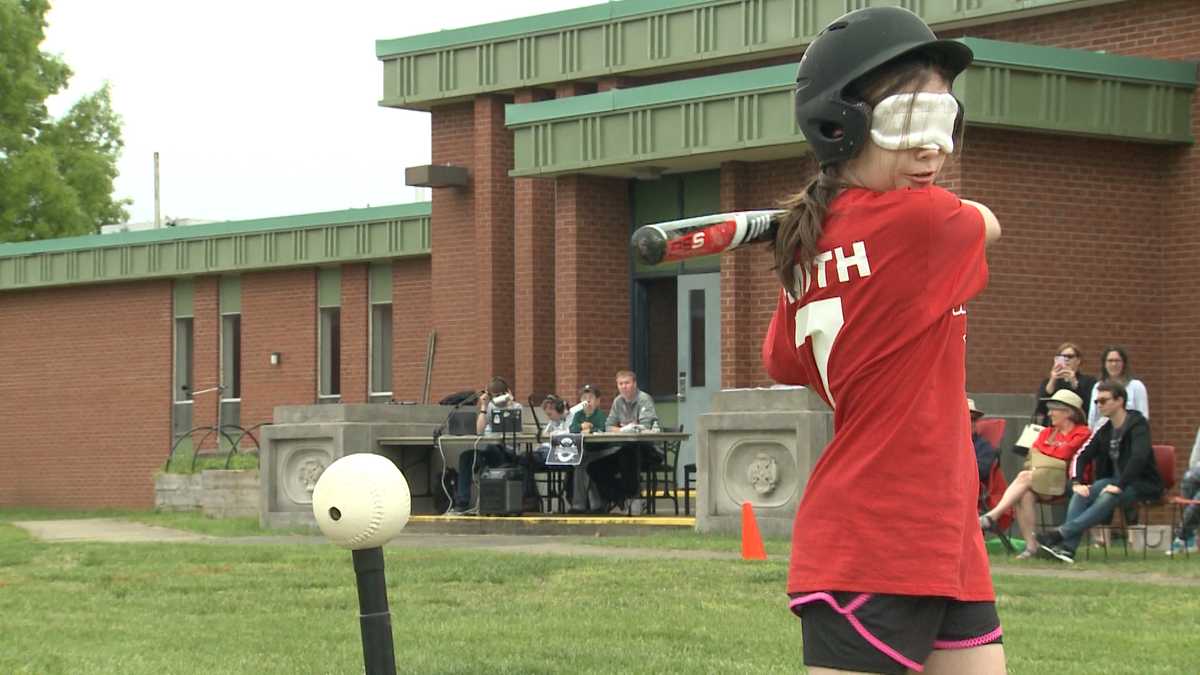 Visually impaired kids get chance to play baseball