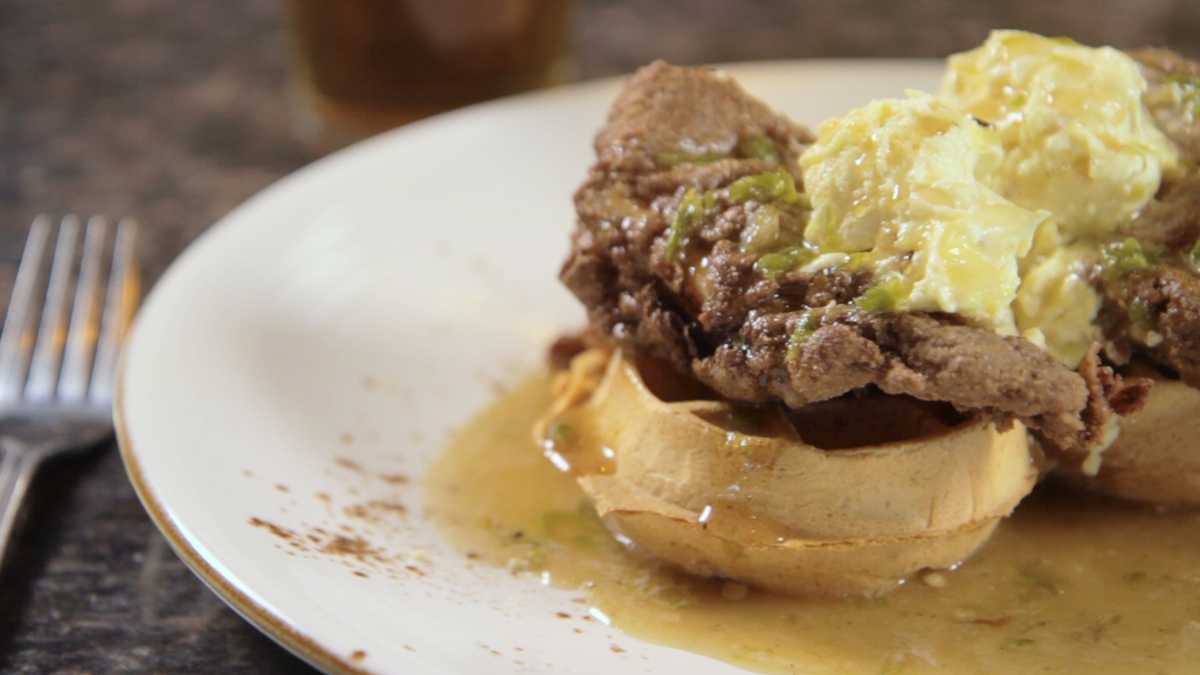 COCINA: Blue Corn Chicken & Waffles