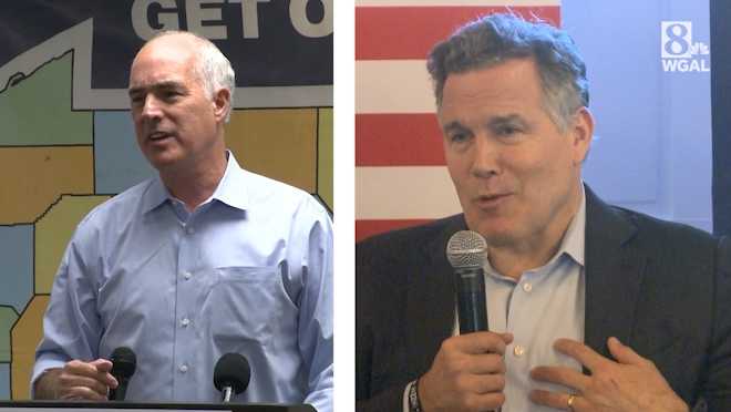 US Senate candidates campaign near Harrisburg