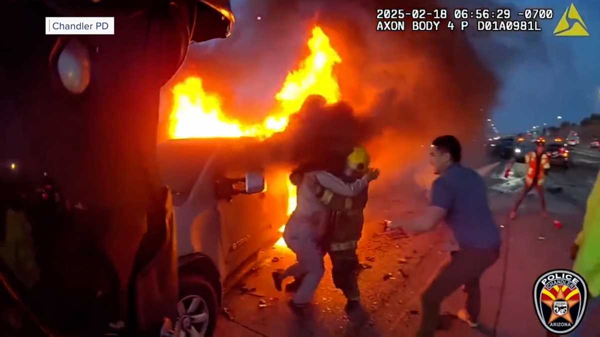 Arizona Police Capture Fiery Rescue on Camera