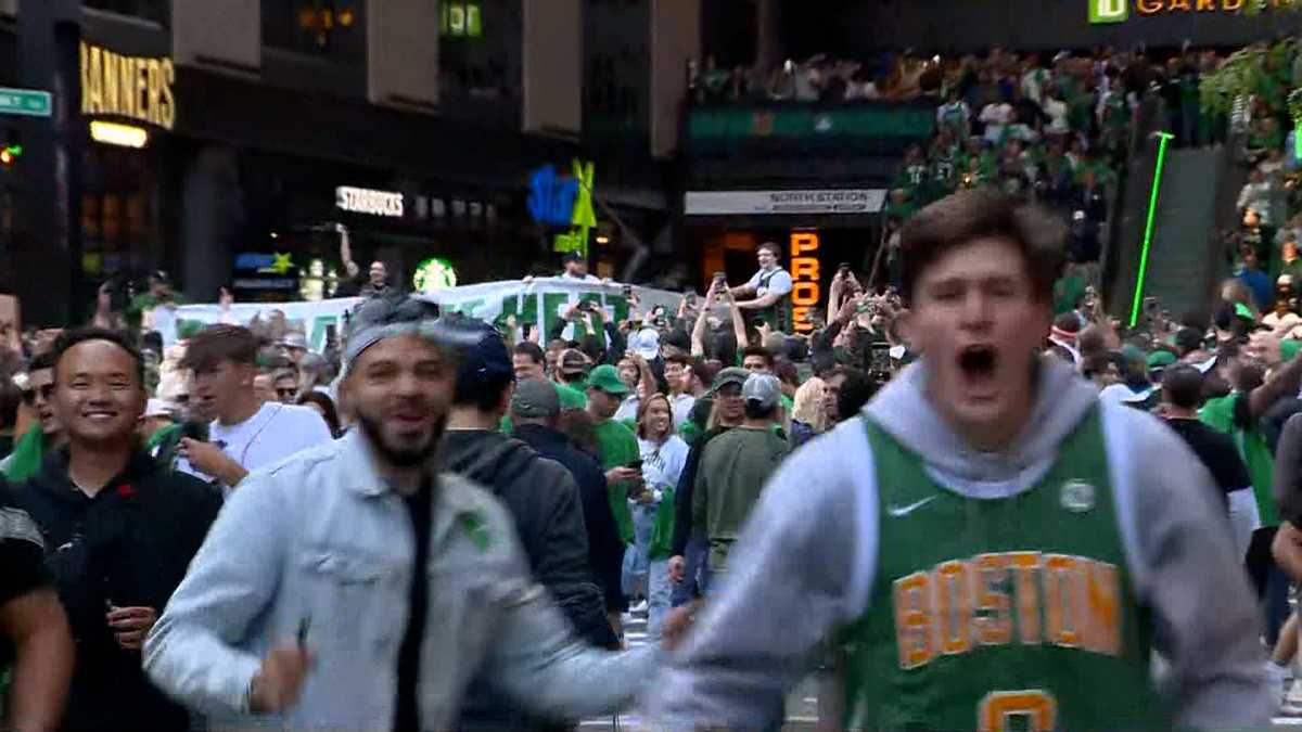 Celtics fans celebrate Game 7 win over 76ers to reach East finals