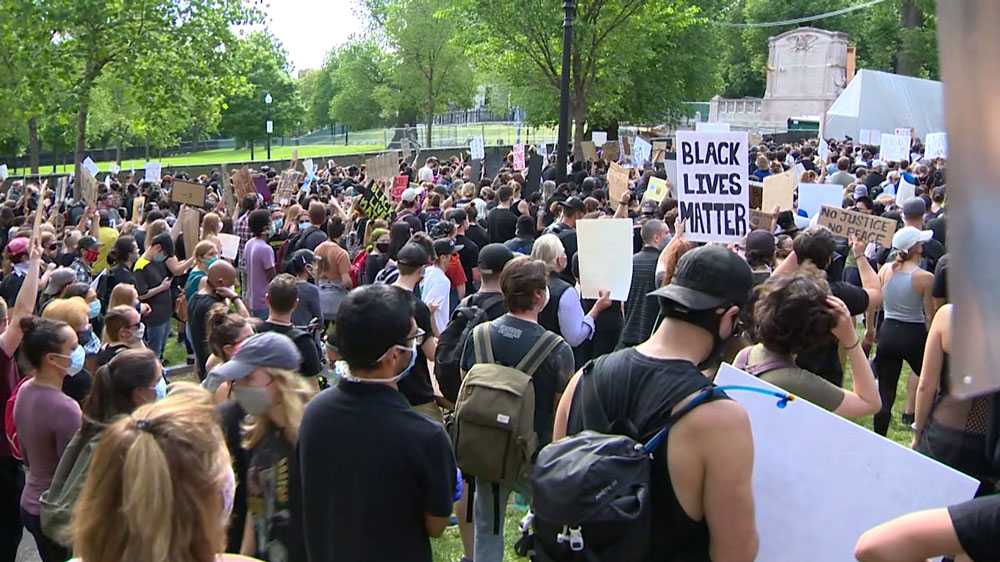 Protesters on Boston Common call for change as local leaders discuss reform