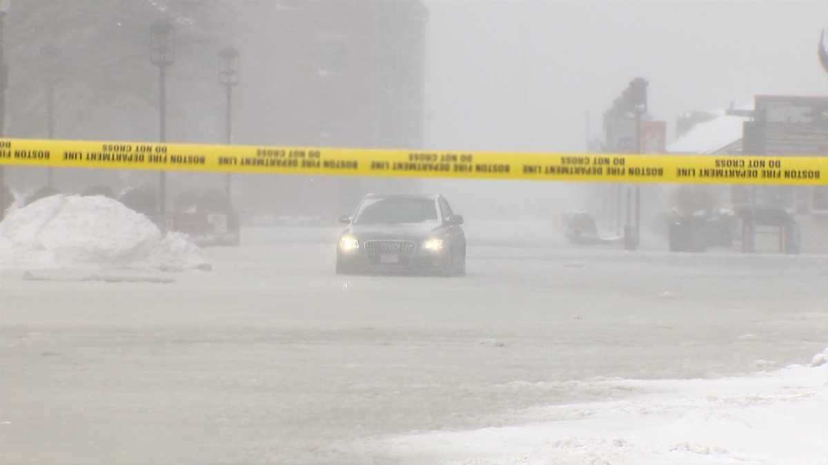 See it: Boston's Seaport district flooded by ice, storm surge