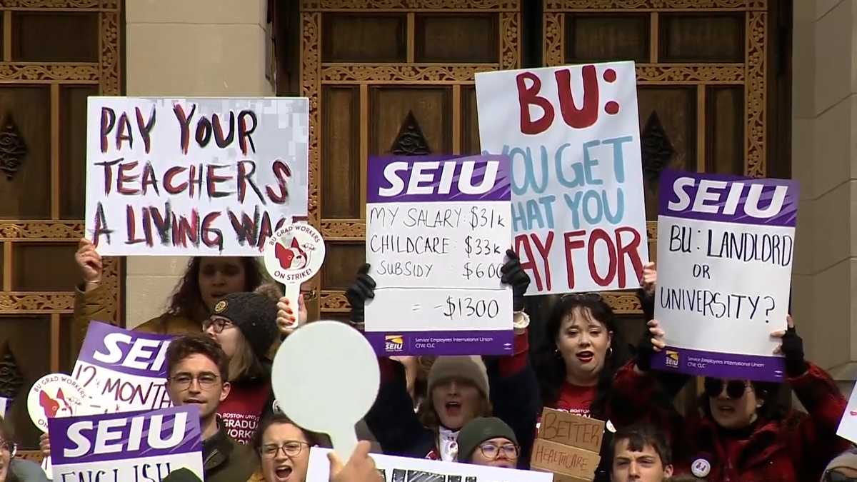 Boston University grad student workers go on strike