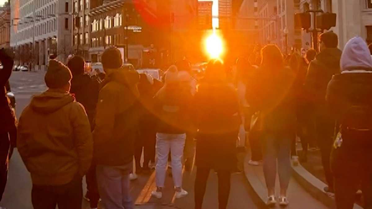 Did you see it? 'Bostonhenge' sunset in Back Bay