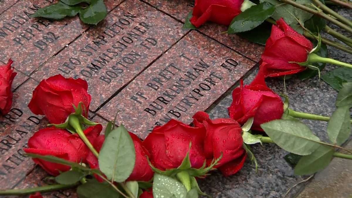 Mass. honors 26 fallen firefighters added to State House memorial