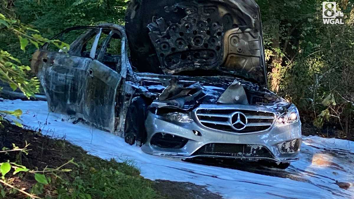 Burned-out Mercedes found near golf course in Adams County, Pa.