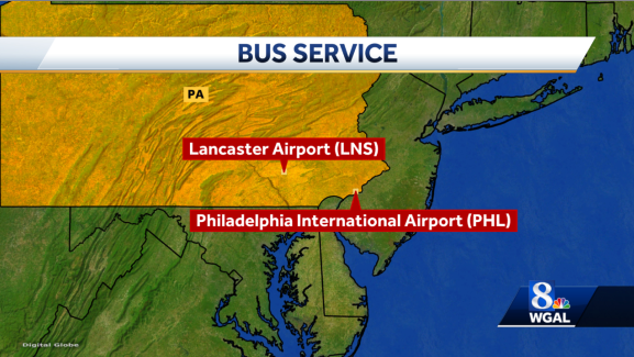 American Airlines shuttle bus offered at Lancaster Airport
