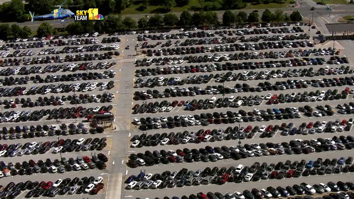 Long Term A parking lot at BWI-Marshall at full capacity