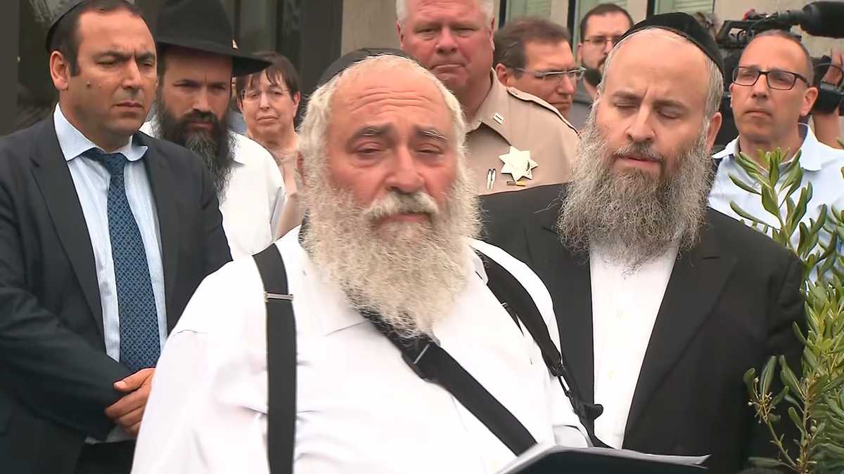 Poway rabbi says gun ‘miraculously jammed’ in synagogue attack