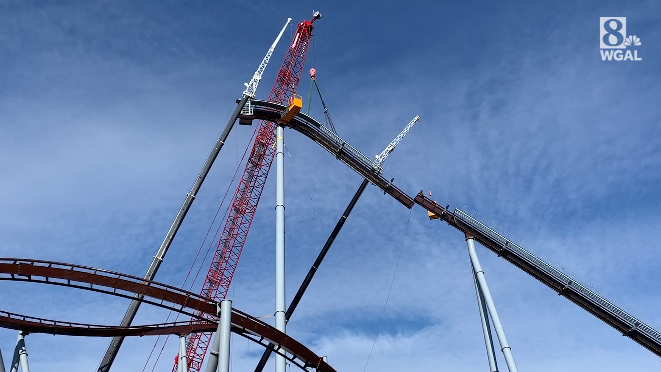 Hersheypark tops off newest roller coaster, Candymonium