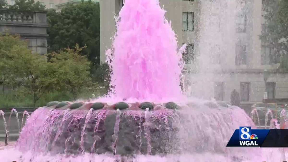 Capitol fountain goes pink for Breast Cancer Awareness Month