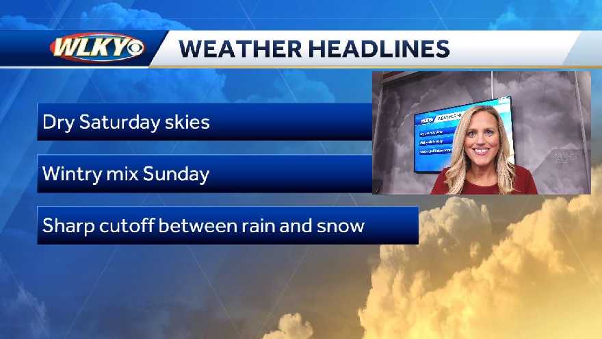 Dry Saturday, Wintry Mix Sunday