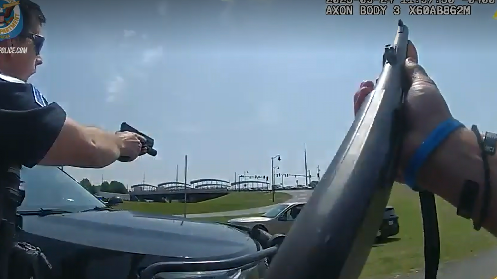 Georgia: Dashcam video shows police chasing suspect on interstate