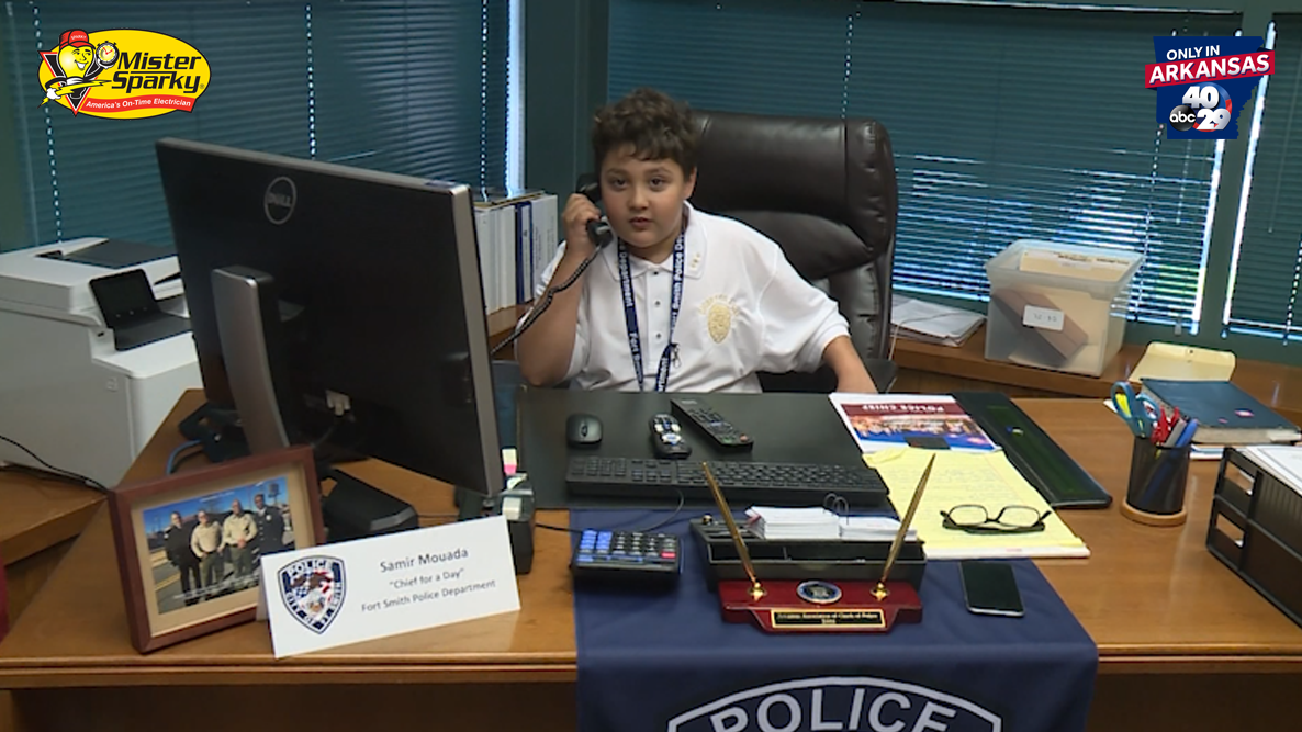 Boy becomes police chief for a day