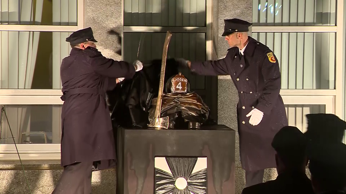 Memorial unveiled for fallen Worcester firefighter Christopher Roy