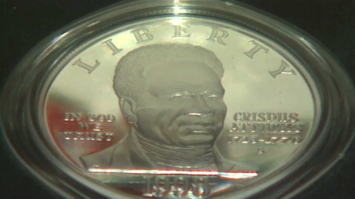 1998: Memorial coin issued for Boston Massacre victim Crispus Attucks 1998: Memorial coin issued for Boston Massacre victim Crispus Attucks
