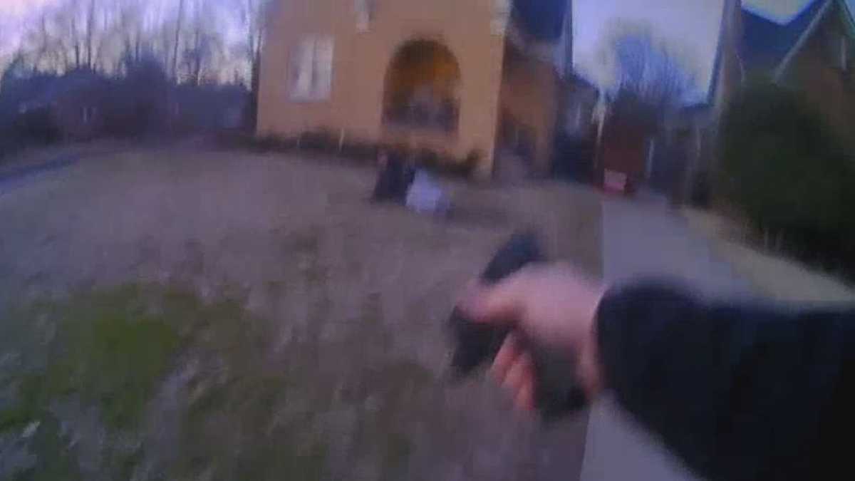 VIDEO: Man shot after charging at police officer with crowbar