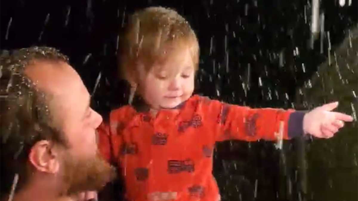 Video: This NH girl's reaction to her first snowfall this season will ...