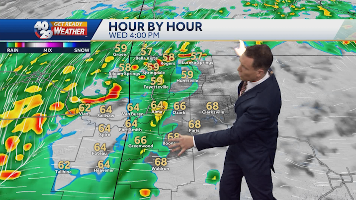 Chances of rain tomorrow afternoon & evening