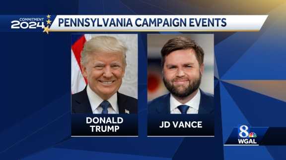 Trump to hold rally at Penn State while Vance campaigns in Harrisburg