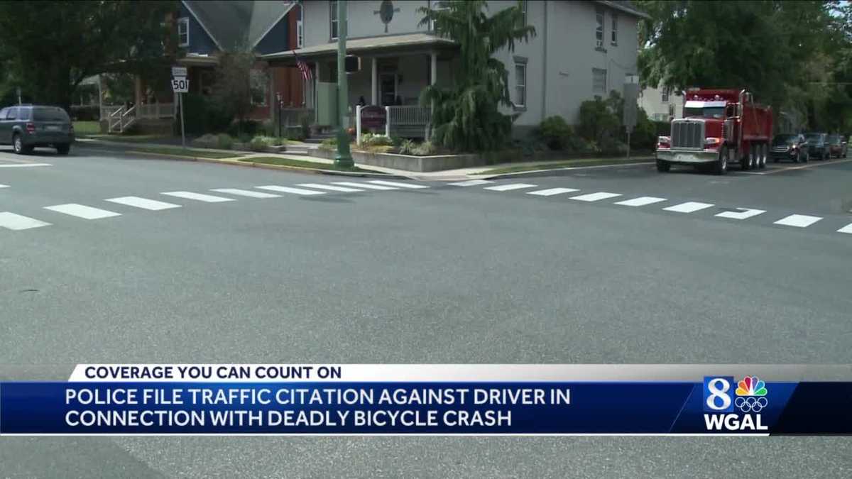 Driver cited for crash last month that killed Lititz bicyclist Driver cited for crash last month that killed Lititz bicyclist
