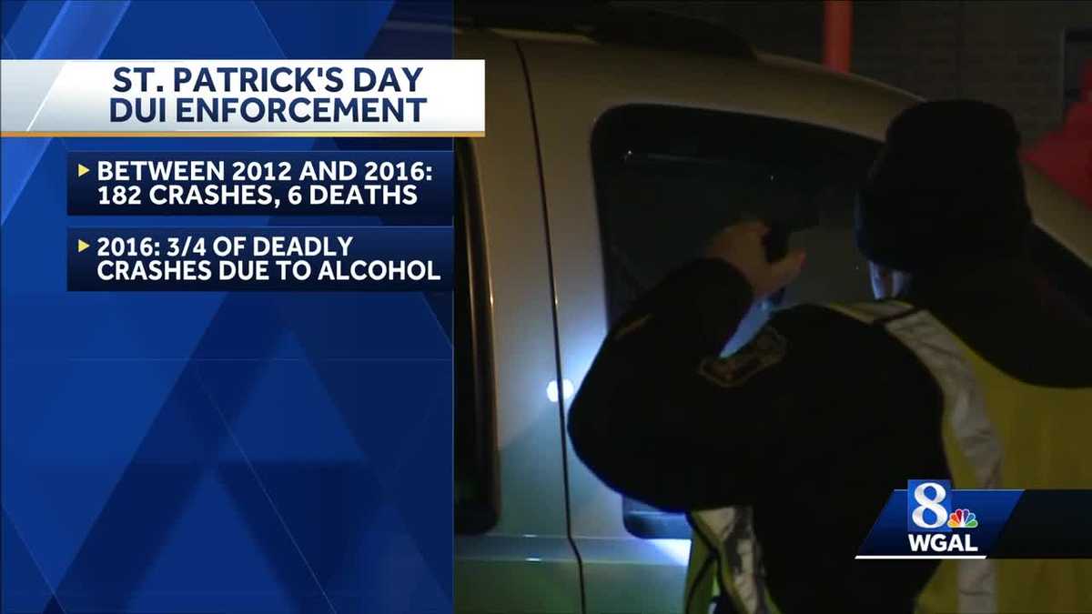 Enhanced DUI enforcement set for St. Patrick's Day