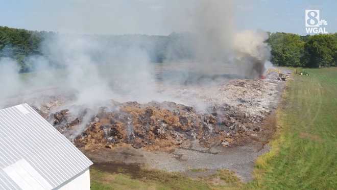 Hay fire in Dauphin County affects air quality